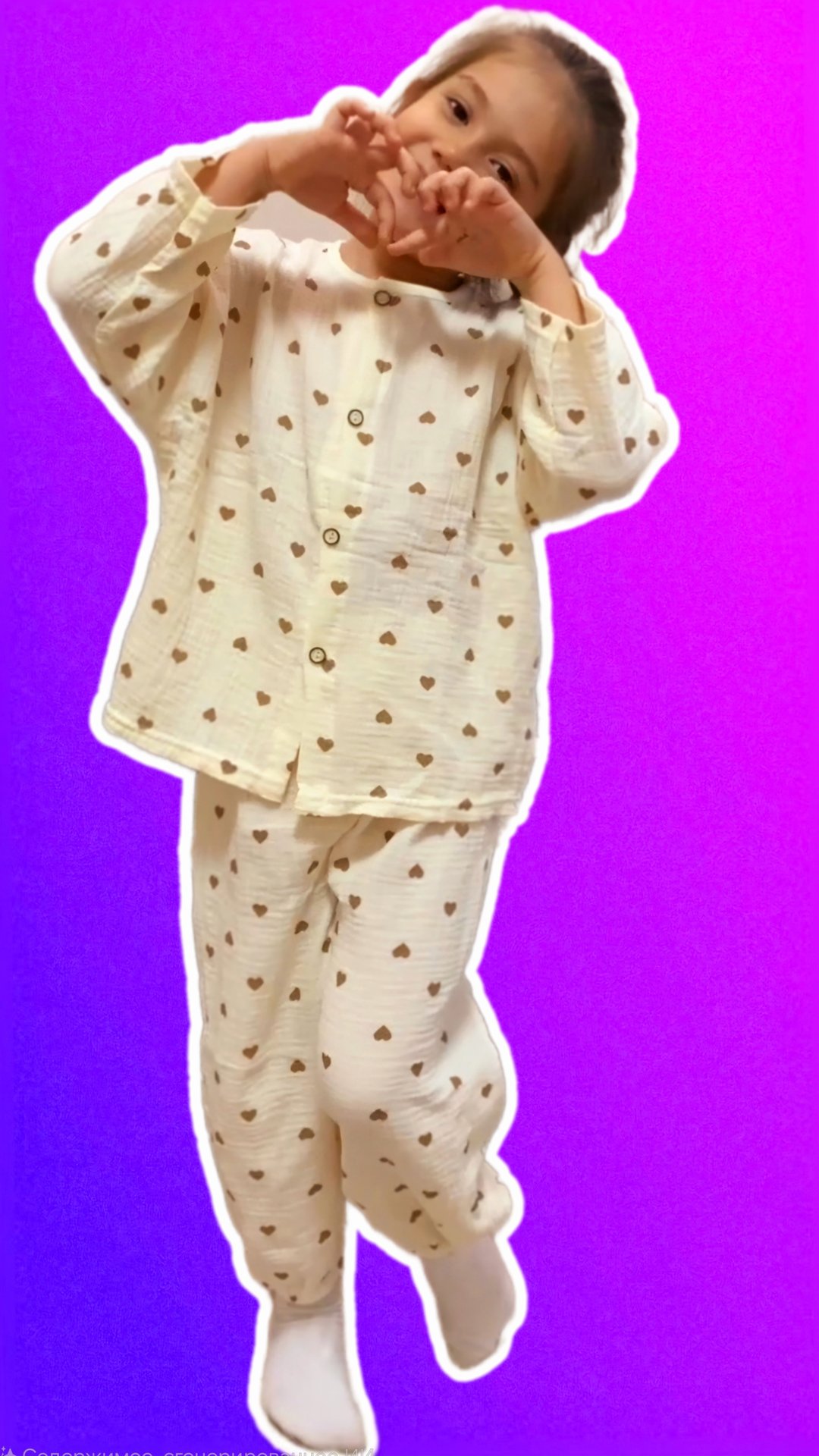 Пижама детская с сердечками! 💖🧸 #Пижама #Дети #Сердечки