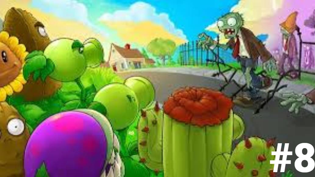 сидим на крыше, смотрим на звёзды, смотрим на зомби ▶ растения против зомби (PvZ) #8