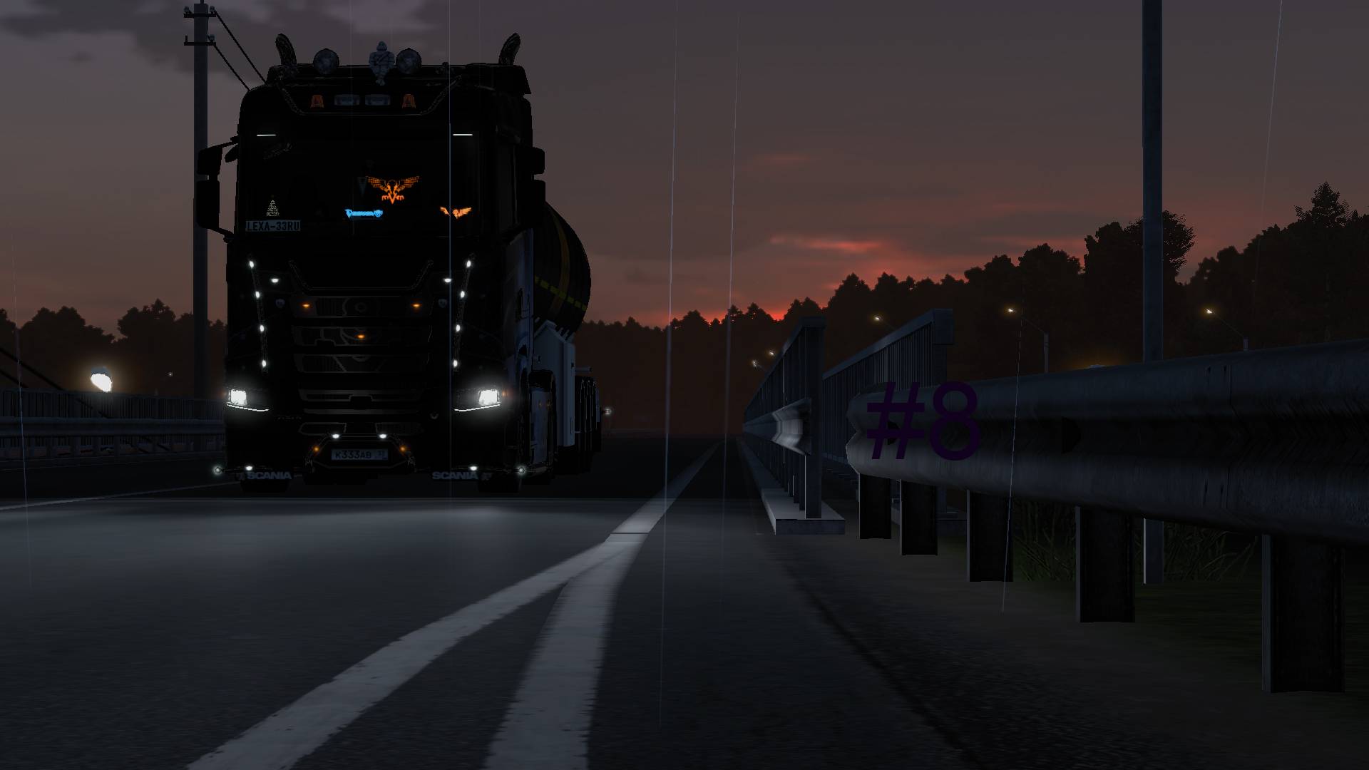 Euro Truck simulator 2 - Вечерние покатушки #8