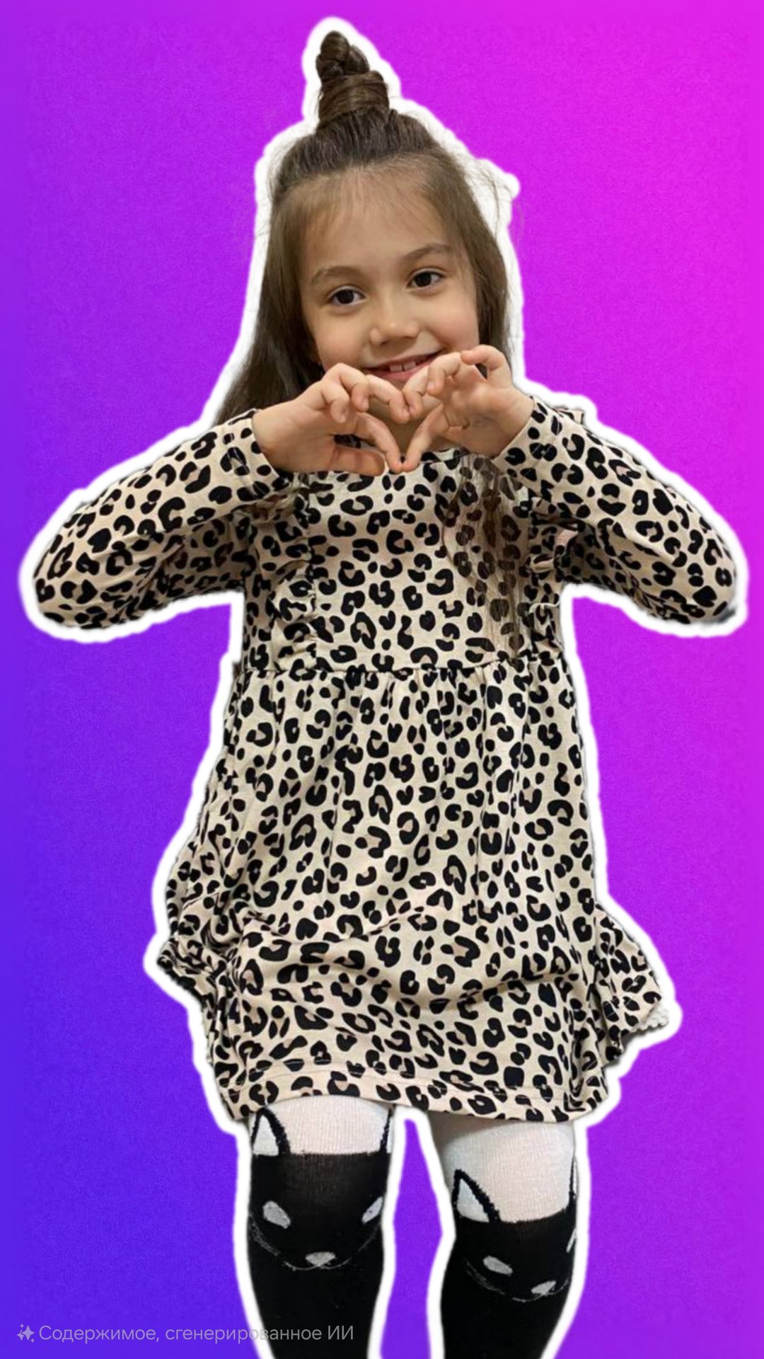 Леопардовое платье. 🐆💜🩷