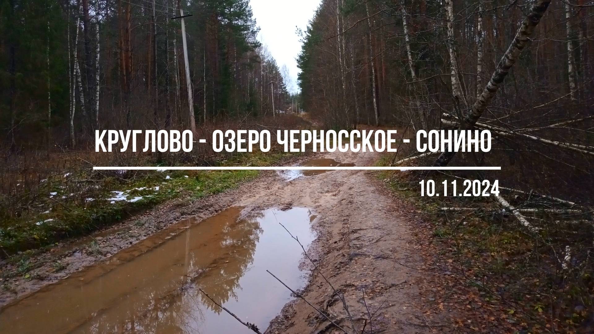 Круглово - озеро Черносское - Сонино (10.11.2024)