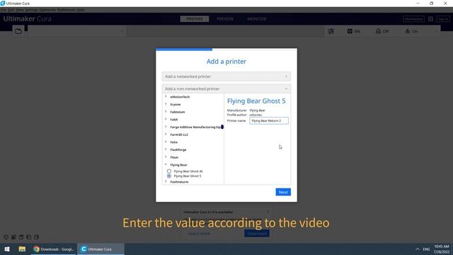 06. Flying Bear Reborn 2 / Настройка программного обеспечения слайсера