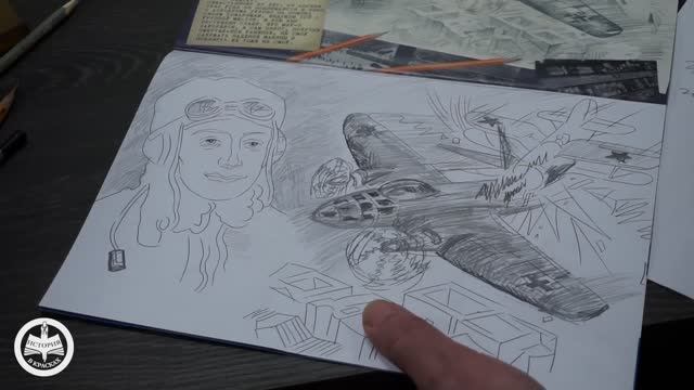 Наша Победа!
Видеоурок "Севастьянов Алексей Тихонович. Ночной таран" техника-простой карандаш