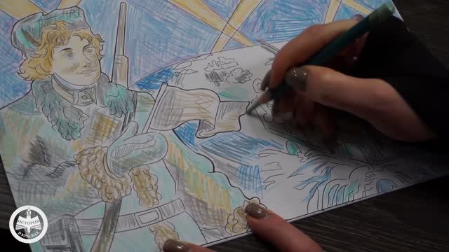 Наша Победа!
Видеоурок "Регулировщица Клавдия Тимонина" (субтитры) техника-цветной карандаш