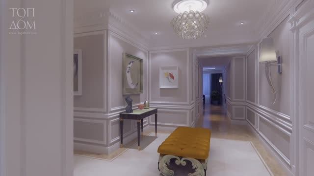 Интерьер квартиры в темно-светлых тонах