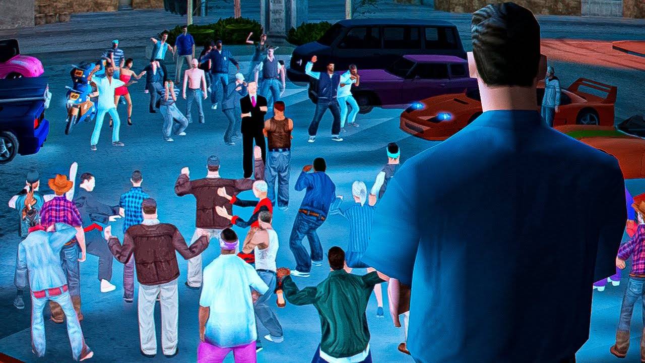 Массовая драка в GTA SAMP на сервере Trinity RPG