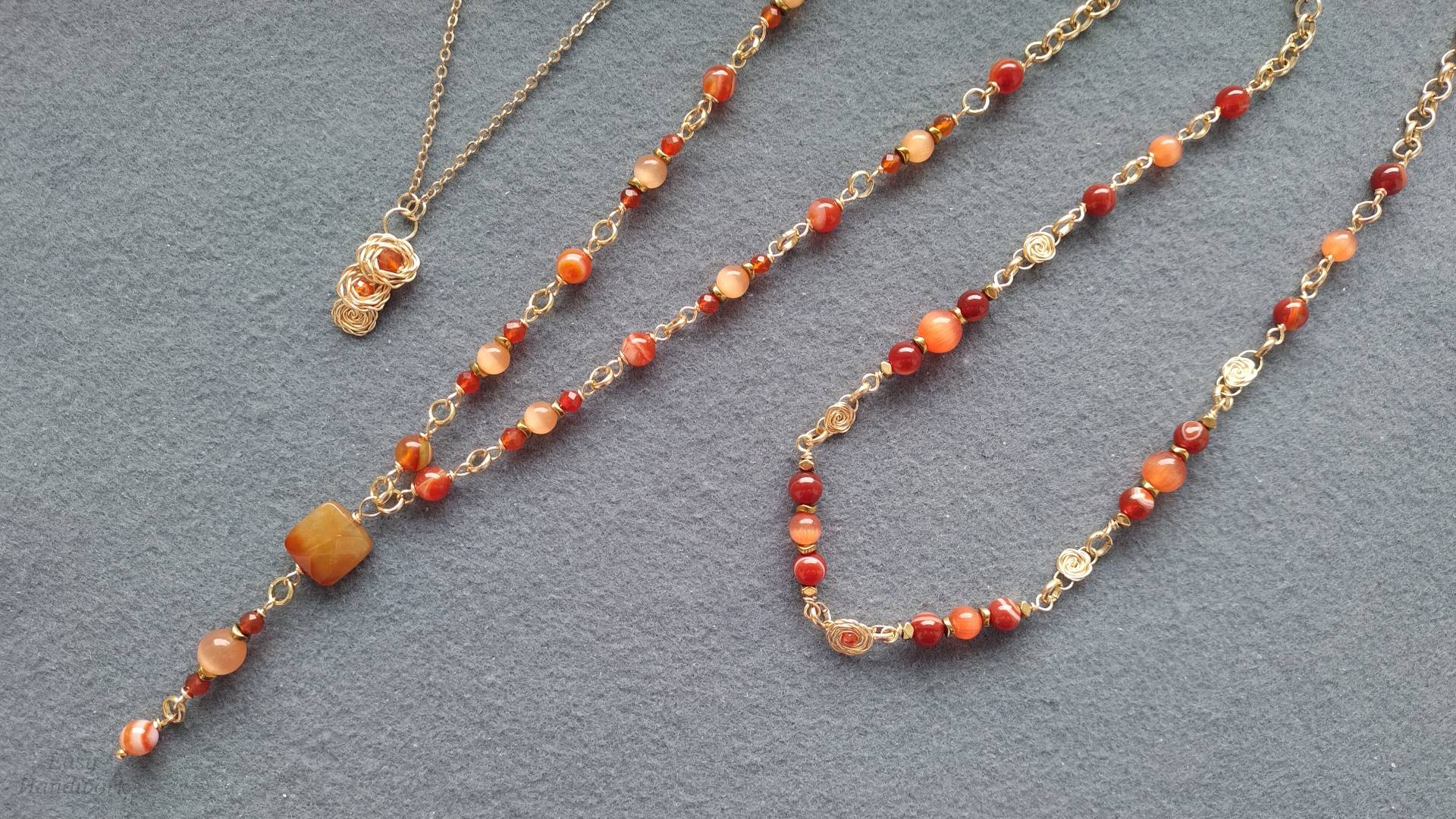 Оранжевый агат и розы