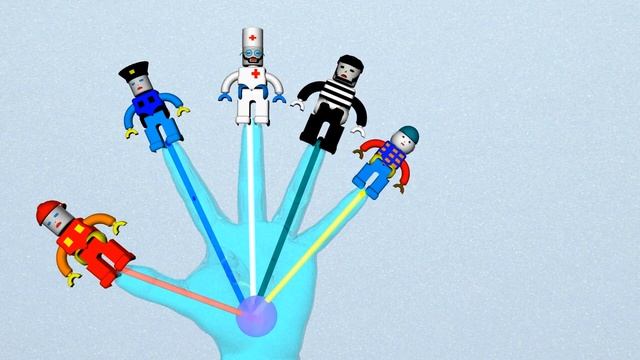 Семья пальчиков  мультфильм | Finger Family Song | Учим профессии  #мультфильм #семьяпальчиков #3д