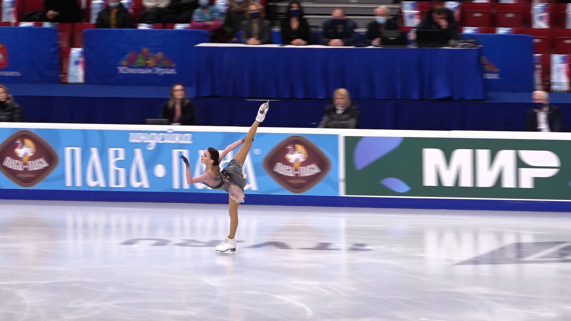 Анна Щербакова. Произвольная программа (другой ракурс). Чемпионат России 2021