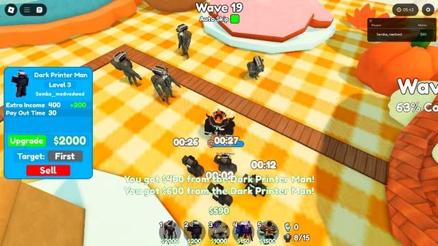 FARM TURKEY COINS IN TOILET TOWER DEFENCE (PART1) фарм ивент монет в туалет товер дефенс