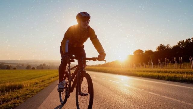 Звук легкой поездки на велосипеде. Приятная велопрогулка.