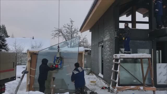 Панорамное остекление загородного дома в Парголово