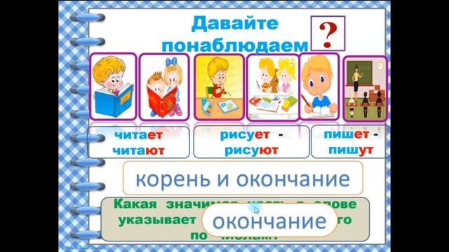 Число глаголов 3 класс