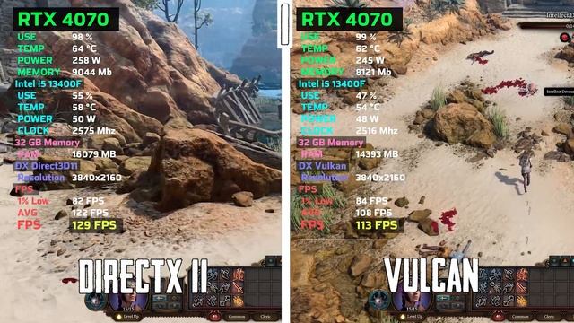 Тест Baldur's Gate 3 ｜ DirectX 11 vs. Vulkan!
