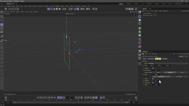 1. Basic Emitter - Emission Tab
