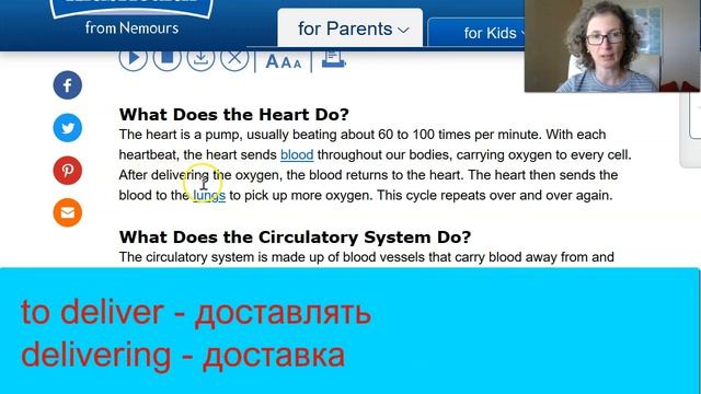 СЕРДЦЕ 1. Медицинский английский с Татьяной Глушковой. (пример урока)