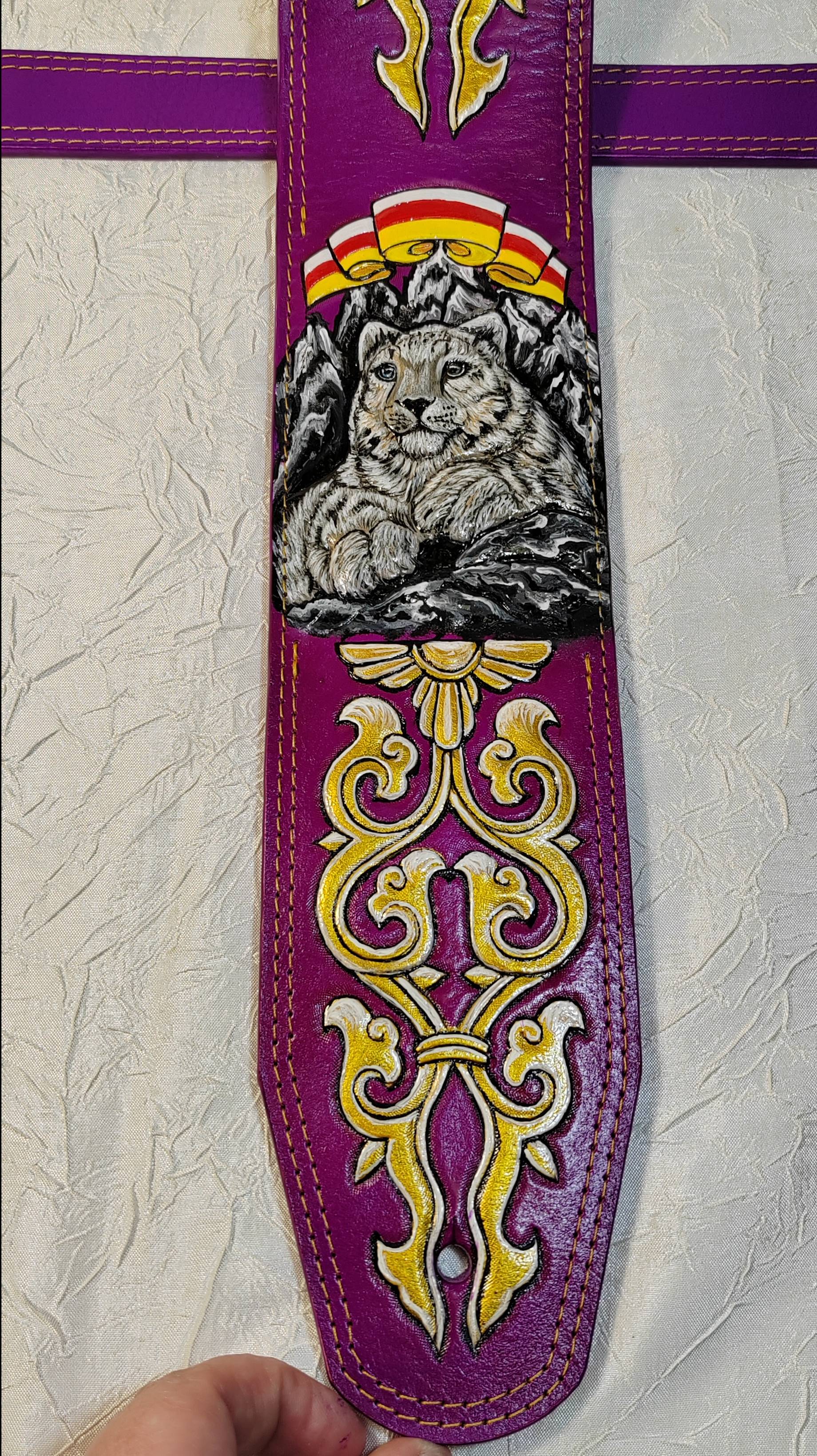 Ремень национальный, для гитары. Изделия из кожи. СКСтиль. Видео обзор: Северная Осетия, Алания.