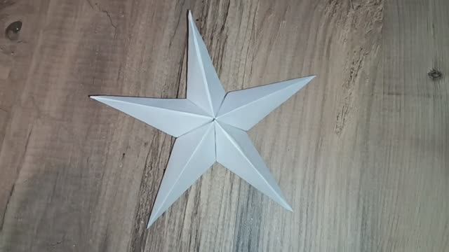 Оригами. Как сделать пятиконечную, объёмную звезду из бумаги своими руками