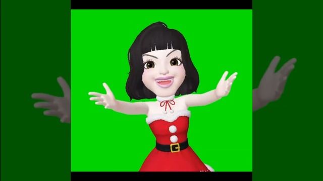 Хромакей, снегурочка дарит подарок