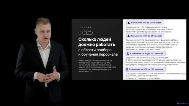 Модуль № 1/ Раздел № 2/ Урок 4. Сколько людей должно работать в области подбора и обучения персонала