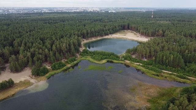 город Курган, Голубые озера, вид с коптера