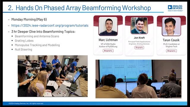 Hands On Phased Array Workshops this May