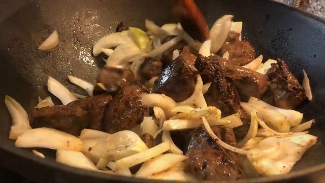 РЕЦЕПТЫ ИЗ ЛОСЯ.  Приготовление печени.