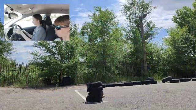 Третий день занятий по вождению с Анастасией. Часть первая. Автодром, задание на логику!!!