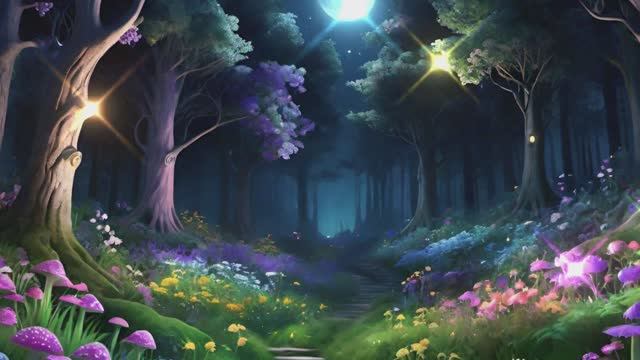 Эльфийская музыка для медитации. Волшебный лес и водопады.