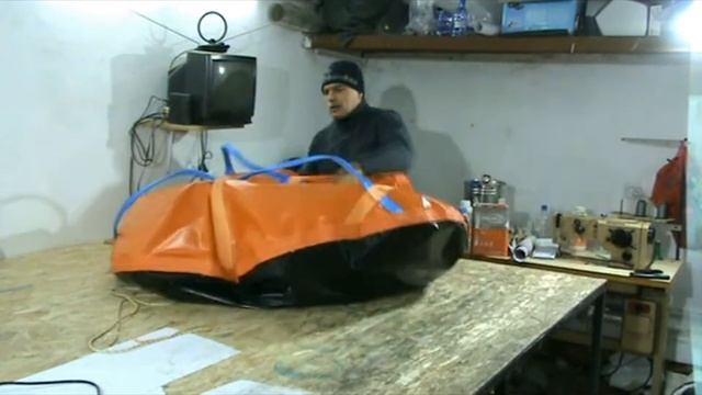 Сборка и первое накачивание санок-ватрушки для буксировки