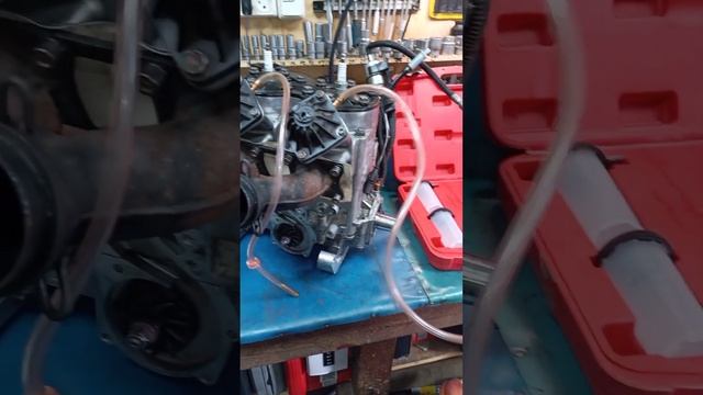 Опрессовка 2-х тактного мотора после ремонта