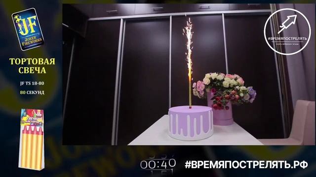 Тортовая свеча JF TS18-80