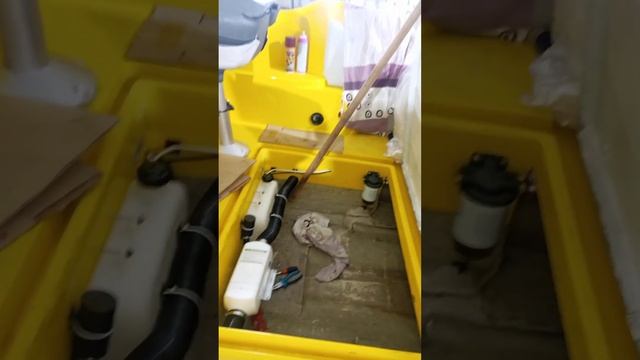 Установка китайского дизельного отопителя FDIK в катер