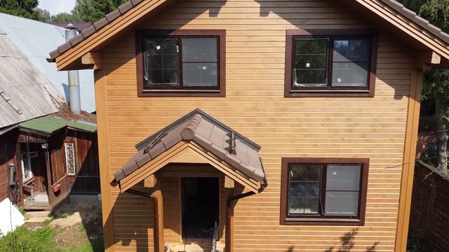 Закончили внешние работы по отделке  дома из профилированного брусав КП Загорянка