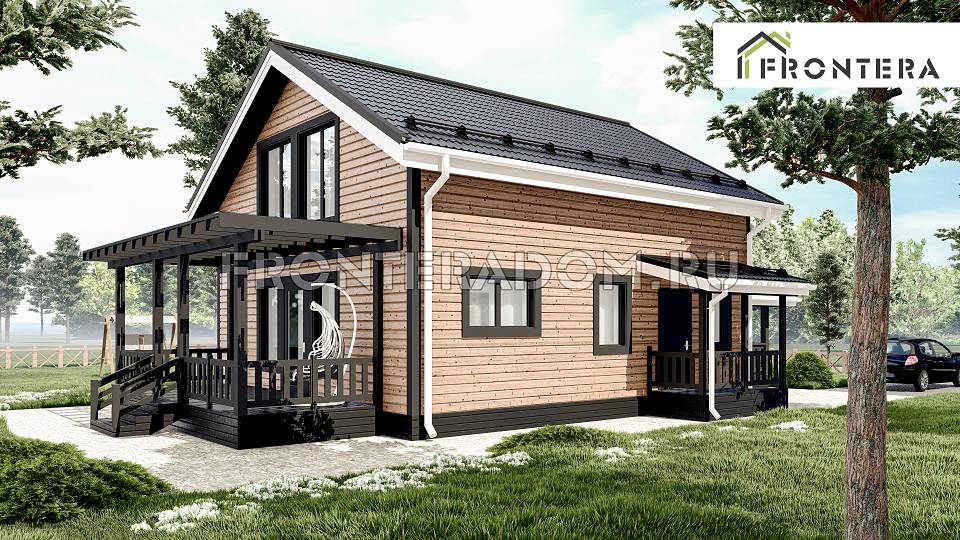 Каркасный дом с мансардой. Обзор проекта / Классик 158.