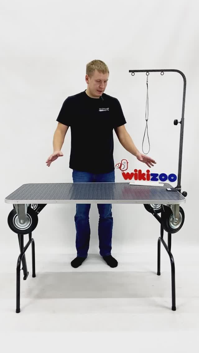 ВИДЕООБЗОР Стол для груминга с колесами