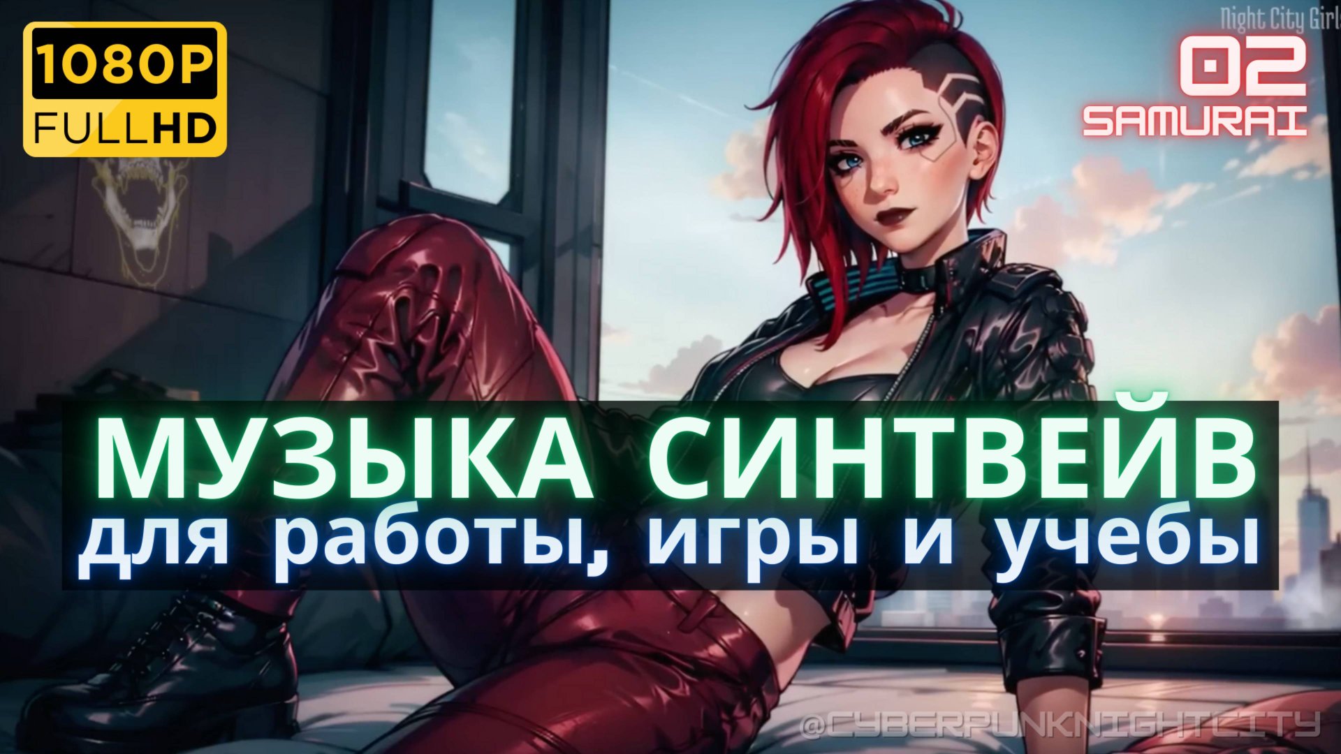 Музыка Синтвейв Киберпанк -002- Женщина Vи из Night City👹Музыка для отдыха, игры и работы