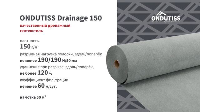 Геотекстиль ONDUTISS. Новый ассортимент 2023