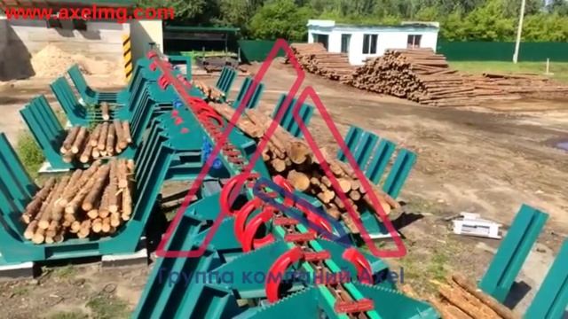 Линия сортировки бревен AXEL RLS  Монтаж июль 2021 2