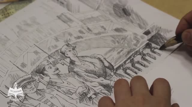 1941-1945 Блокада
Видеоурок "Ополчение. На защиту родного города" техника-простой карандаш