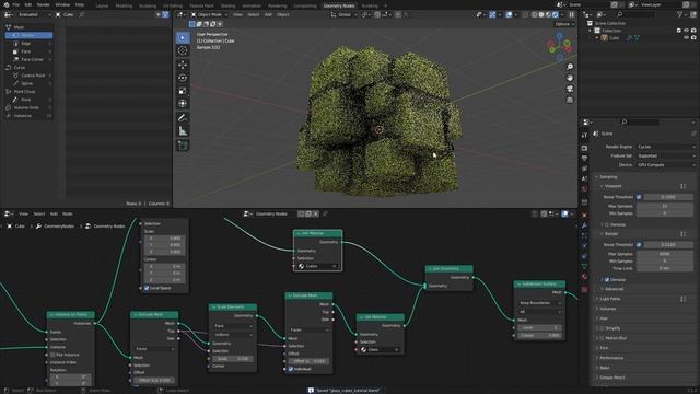 Procedural Abstract Art with Geometry Nodes ｜ Glass Cubes ｜ Blender 3.1 Tutorial-cwzVXUsm6ZQ