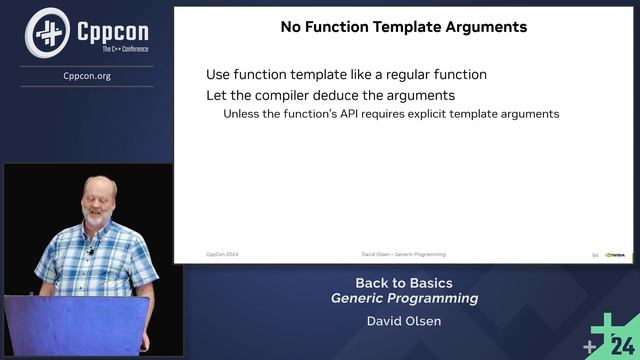 Back to Basics: Generic Programming in C++ - David Olsen - CppCon 2024
