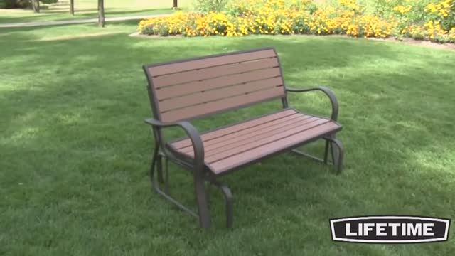 Садовая скамейка качалка Lifetime для сада и парков