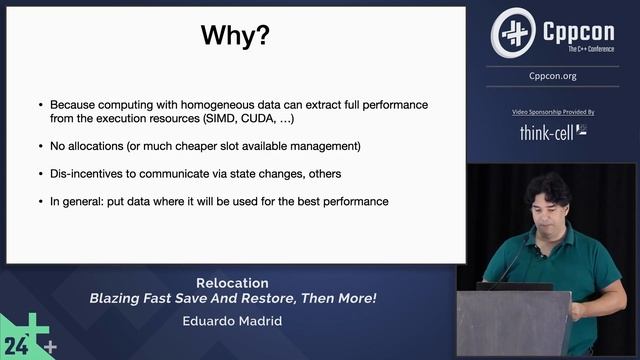 C++ Relocation - How to Achieve Blazing Fast Save and Restore and More - Eduardo Madrid - CppCon 24