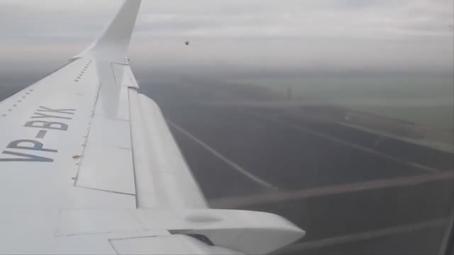 Посадка Москва-Краснодар (Utair boeing 737-500) (декабрь 2017)