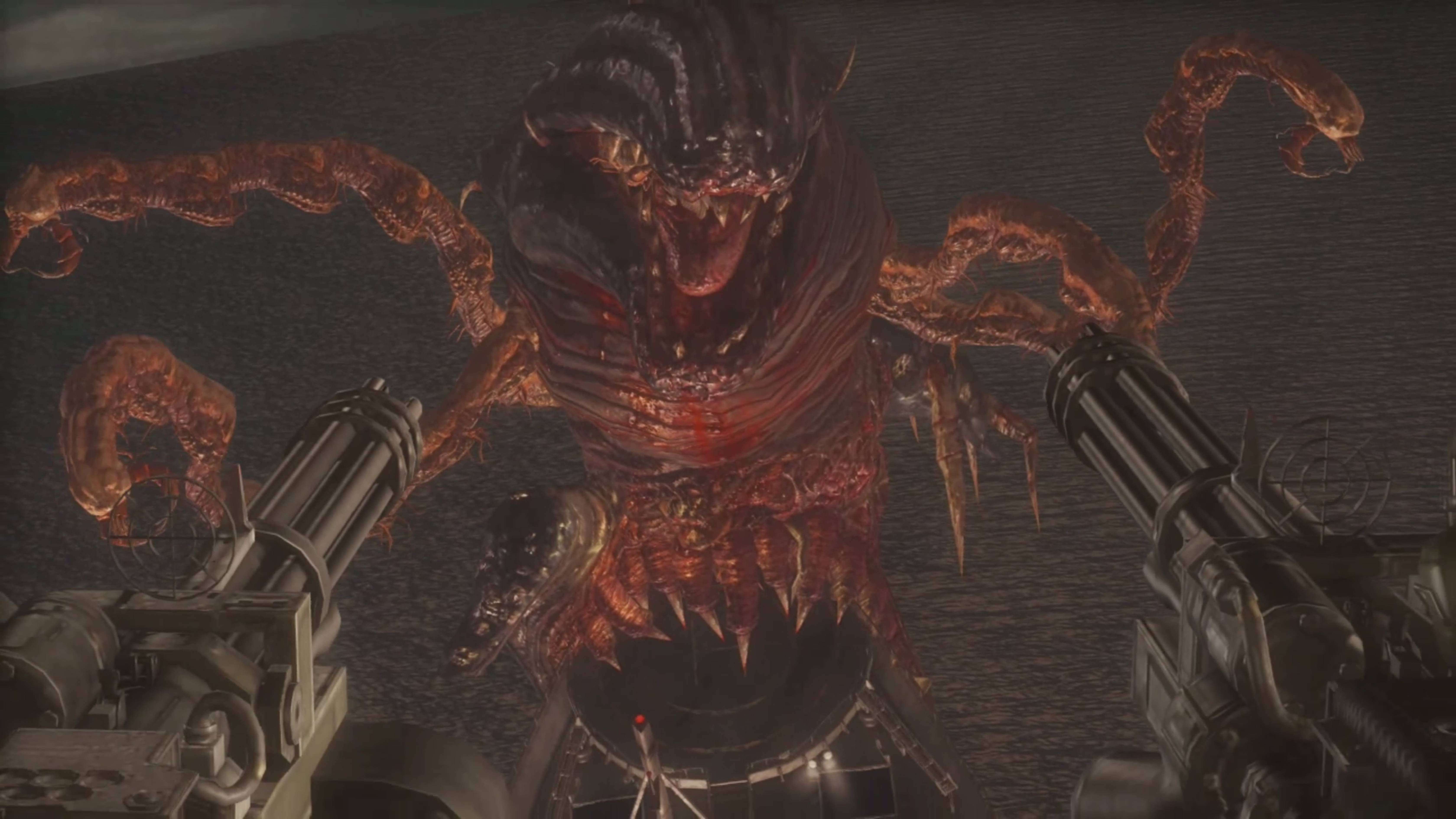 Resident Evil Revelations Part13. Бой с китом-мутантом. В прошлое в Серая земля. Корабля было три.