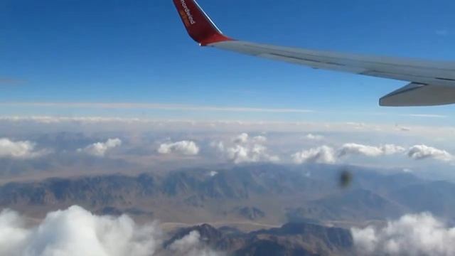 Взлет Иордания (Акаба)-Москва  Nordwind Airlines Boeing 737 (Декабрь 2015)