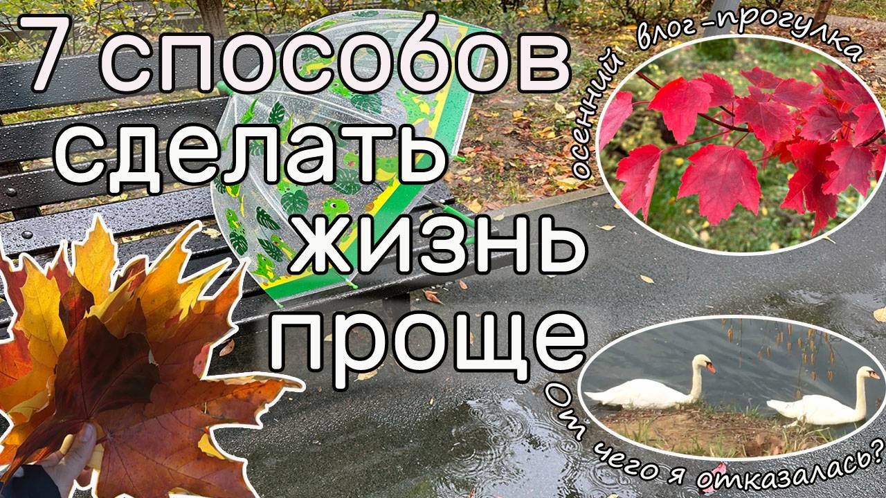 Семь способов сделать жизнь проще. Осенний влог-прогулка ☕️🍁🍂