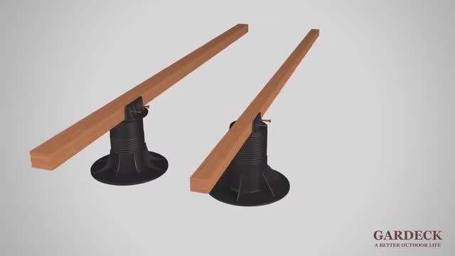 Регулируемые опоры для лаг видео по установке