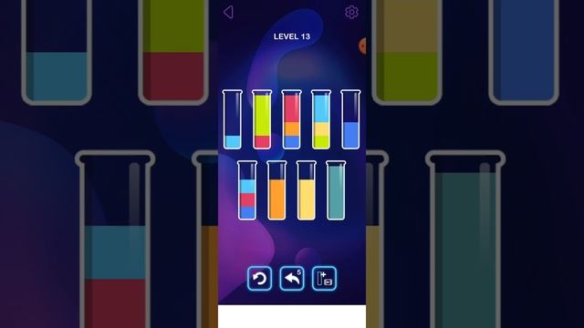 Tic-Tac-Toe Water Sort Прохождение 11-15 Уровень